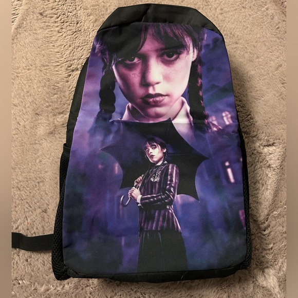 Amazon | Accessories | Amazon Wednesday Kids Backpack Black And Purple ...